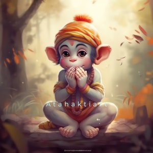 Lord Hanuman in a Forest | Baby Hanuman | Hindu God | Monkey God ...