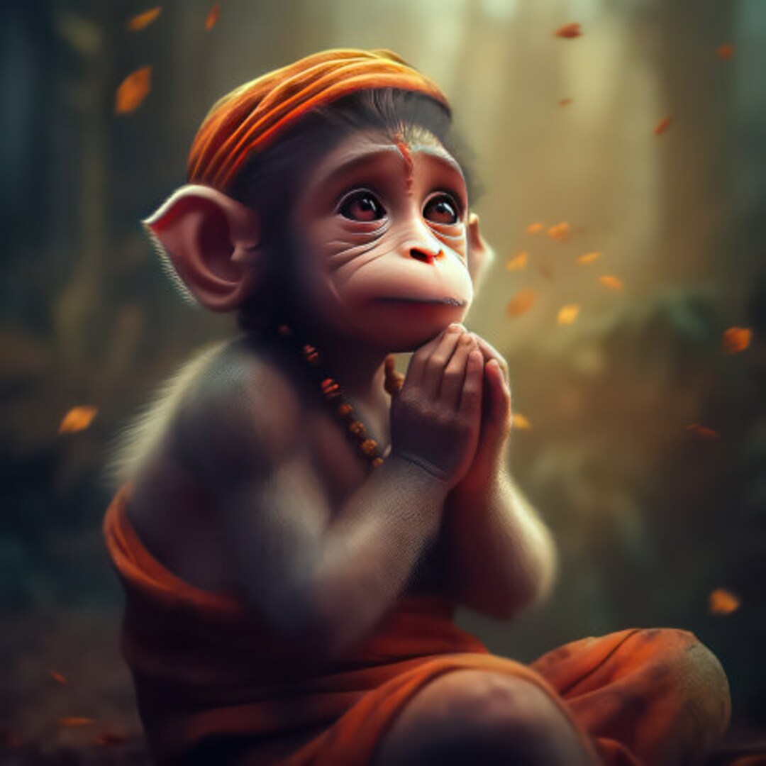 Lord Hanuman Praying digital Art Instant Download Hanuman - Etsy