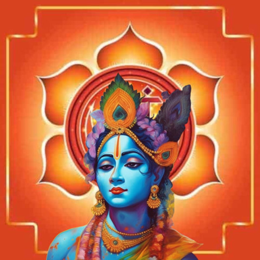 Lord Krishna in Sacral Chakra Art digital Artdigital - Etsy