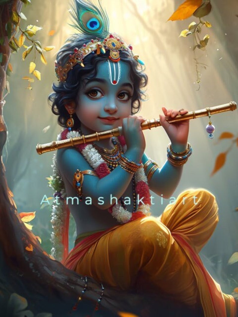 Krishna Painting | Hare Krishna | Children Room Art | Digital Download | Instant Download | Lord ...