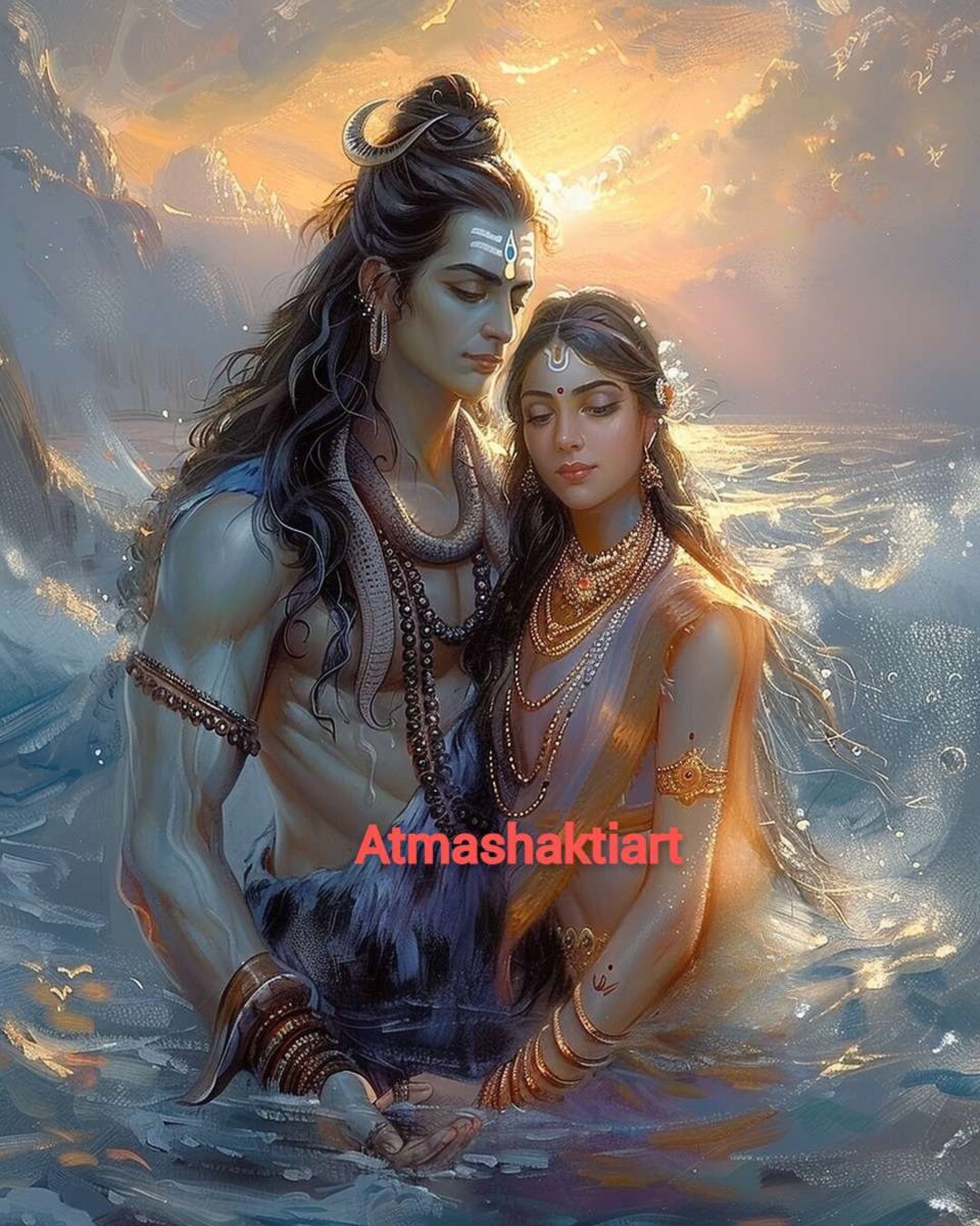 Lord Shiva and Parvati Sublime Art Lord Shiva Parvati Digital Art ...