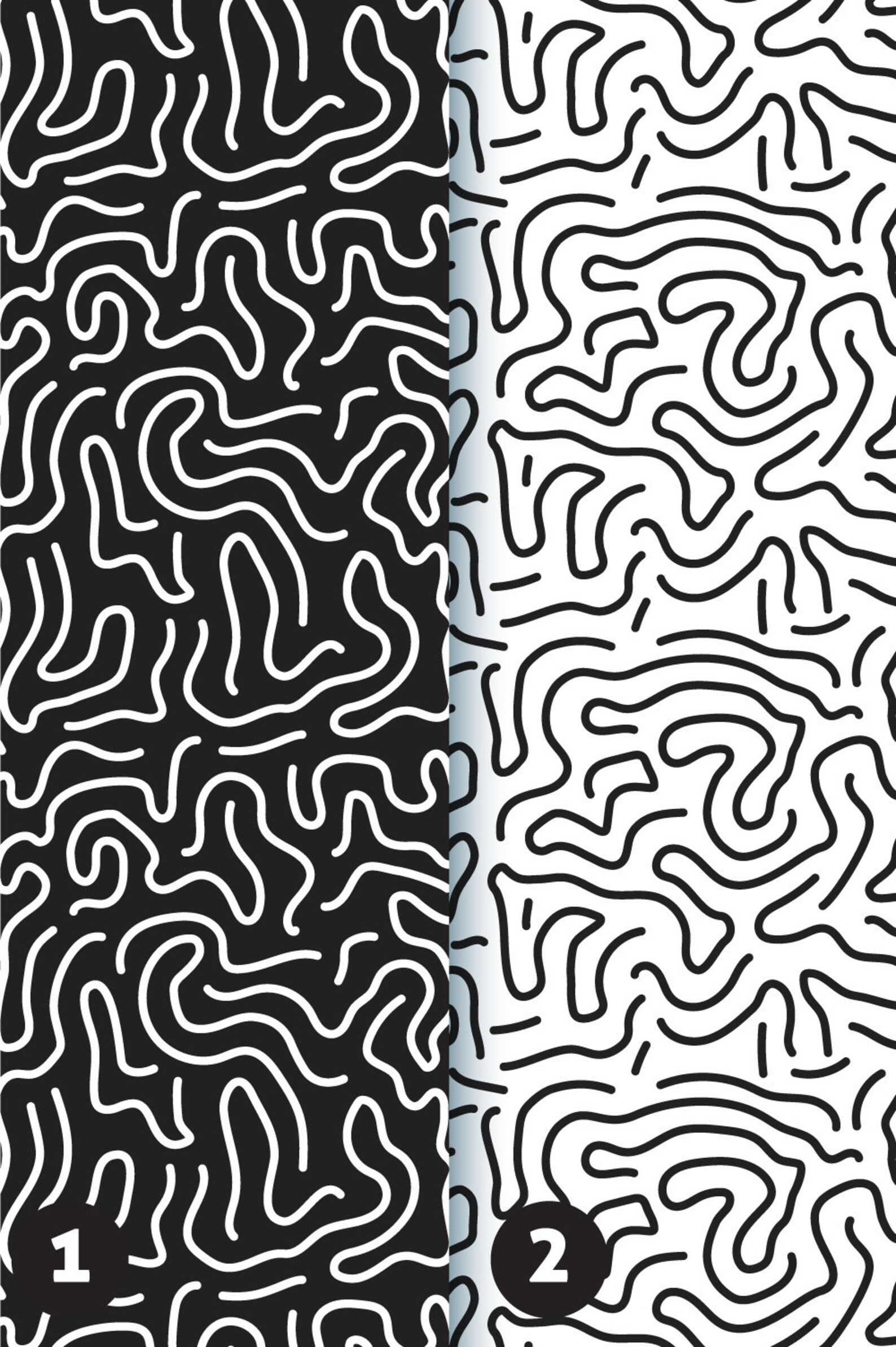 Rounded Lines Pattern Printed Roller Shades Blackout Rounded - Etsy