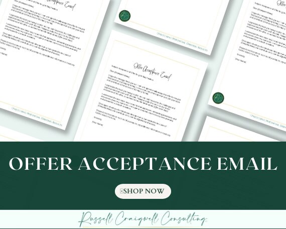 Offer Acceptance Email Template - Etsy