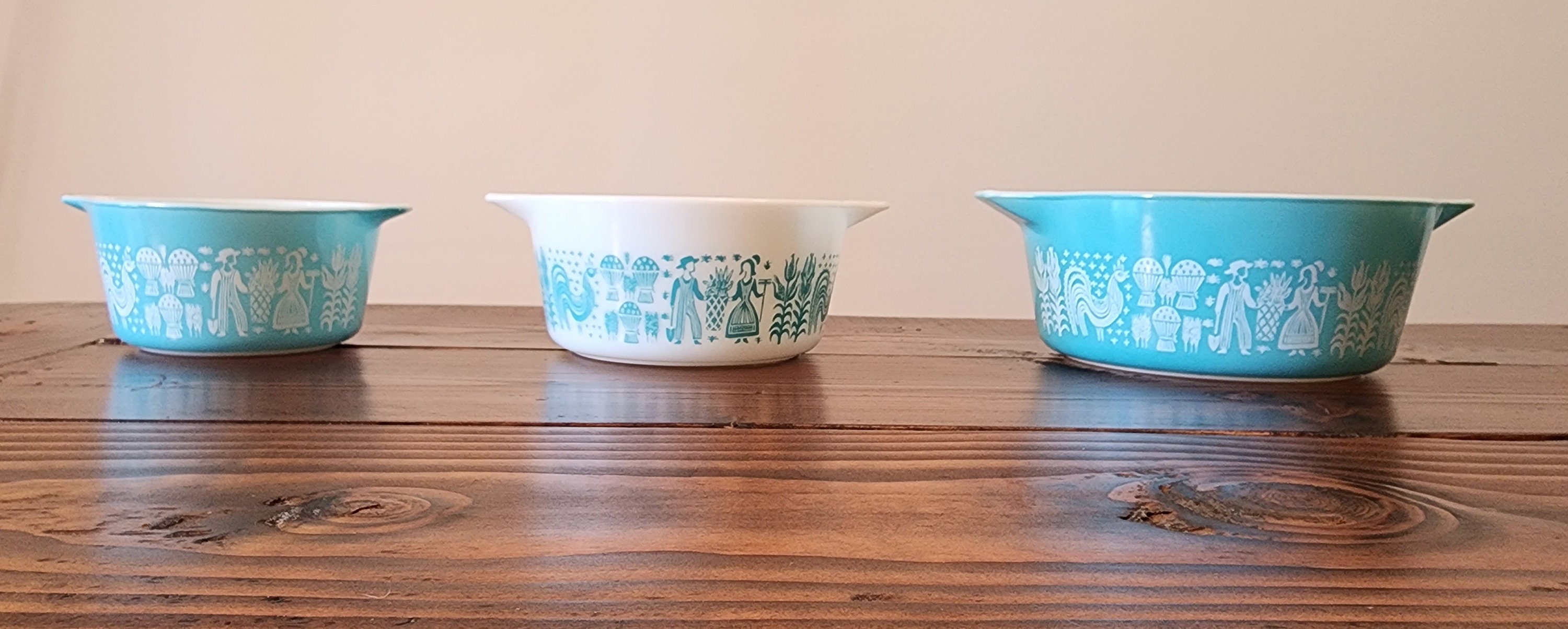 Vintage Pyrex Amish Butterprint Casseroles 473 474 475 W/lid 5 Piece ...