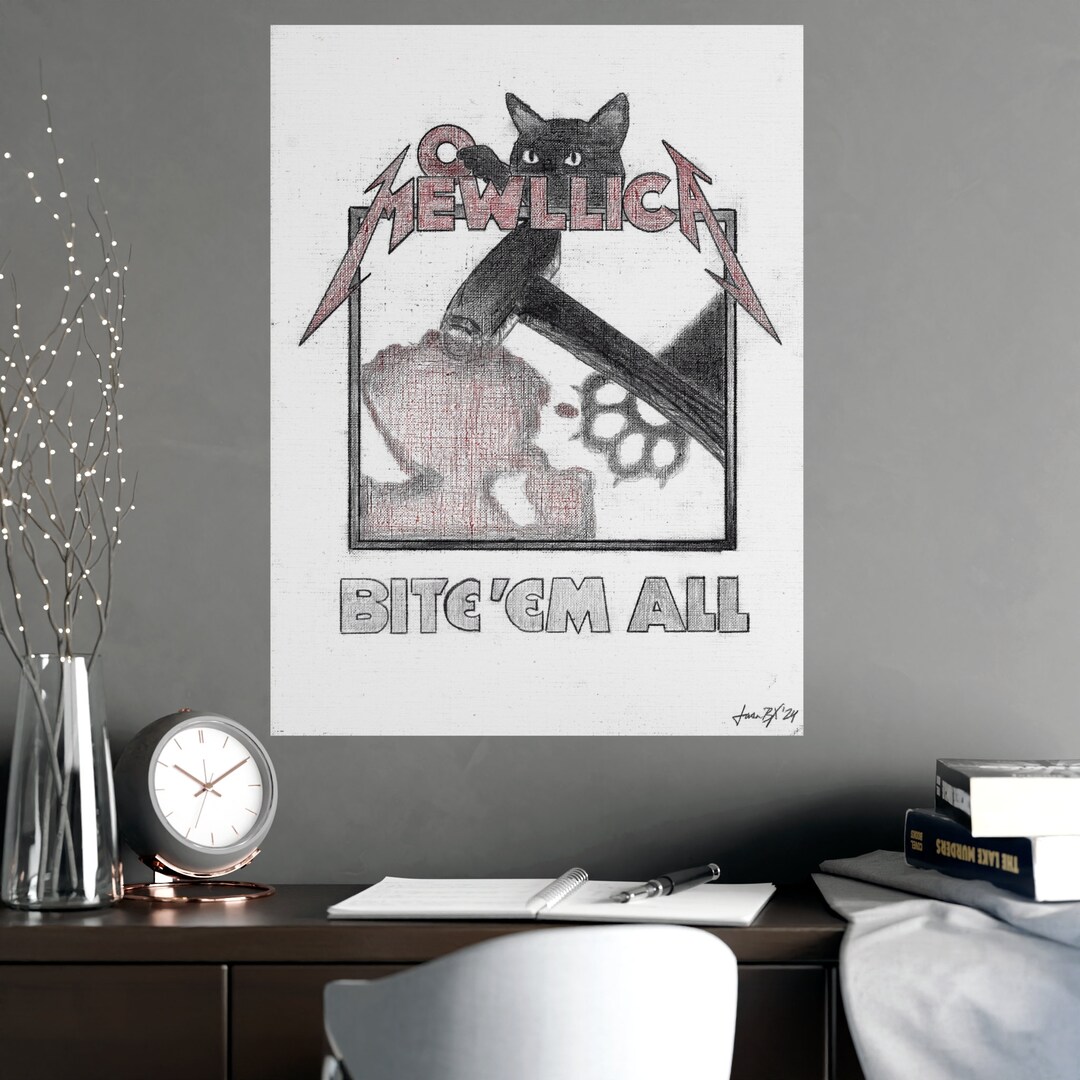 Metallica "kill Em All" Poster - but "bite Em All" Matte Poster - Etsy UK