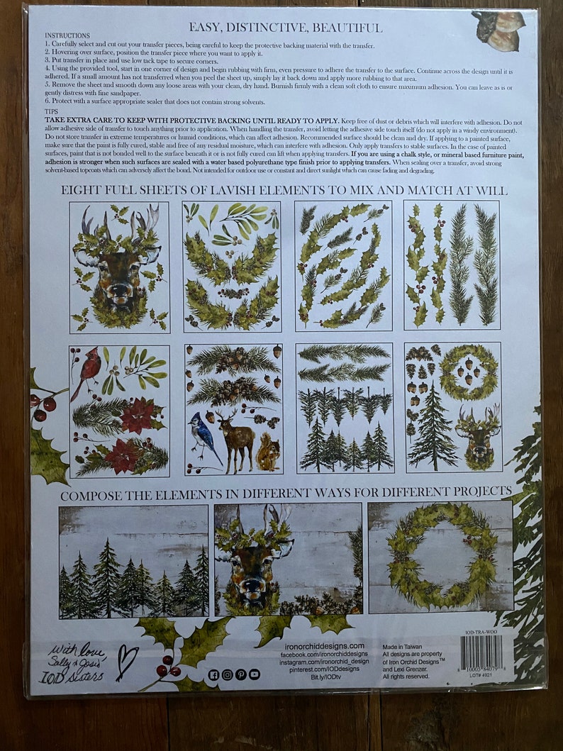 IOD Woodland Christmas Transfer Retired - Etsy IOD Woodland Christmas Transfer Retired - Etsy