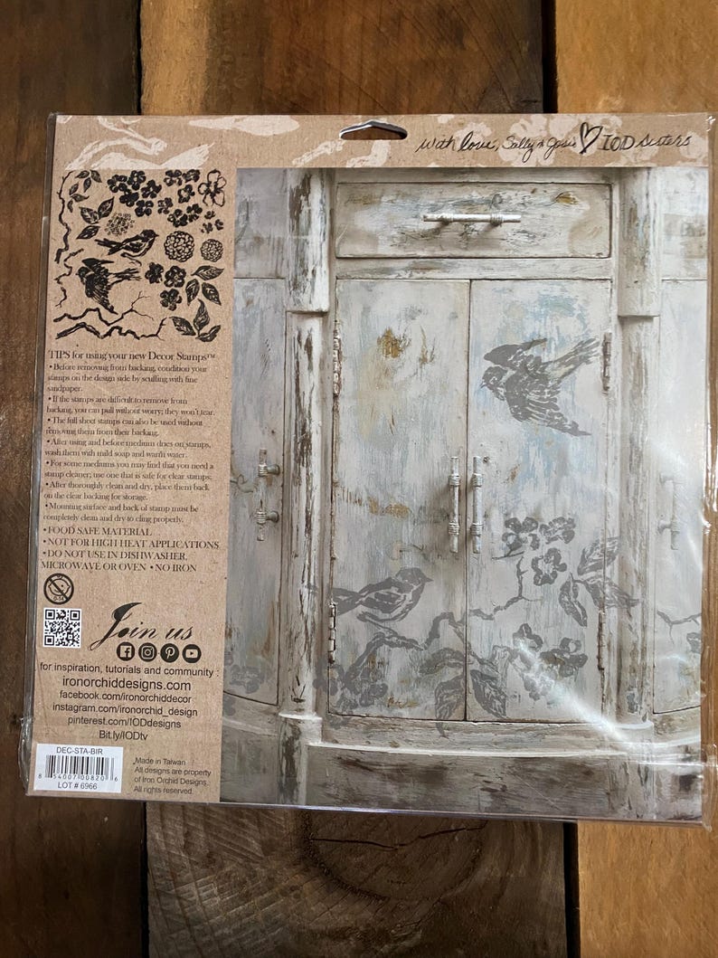 IOD Iron Orchid Designs Birds Branches & Blossoms Stamp, New in ...