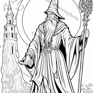 Wizard Coloring Pages for Adults & Kids to Express Whimsical Passions ...