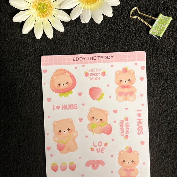 Teddy Bear Stickers - Etsy