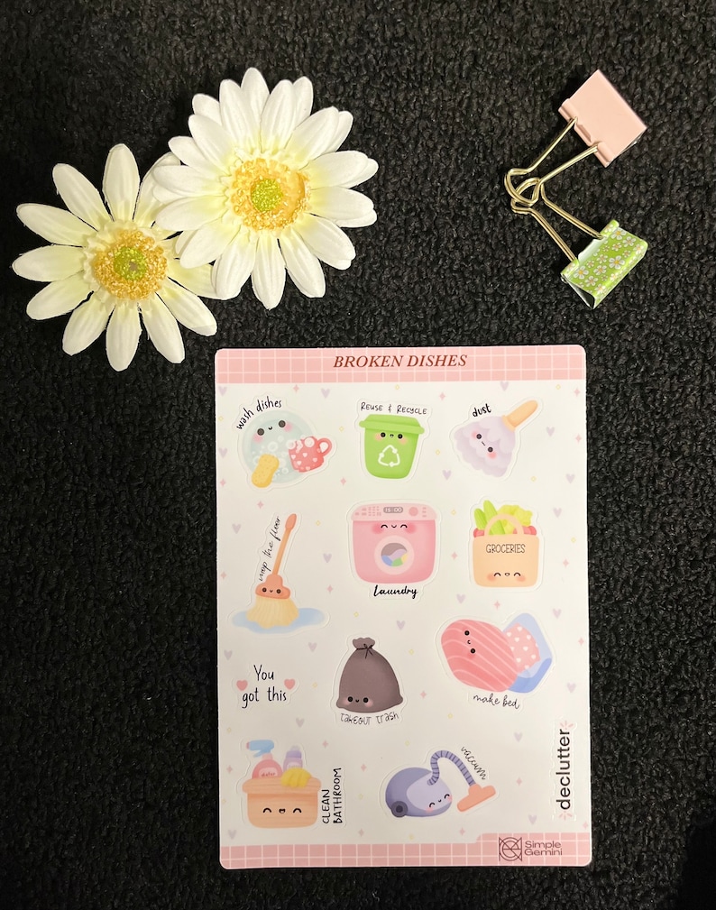 House Cleaning Stickers Cleaning Chores Stickers Sticker - Etsy