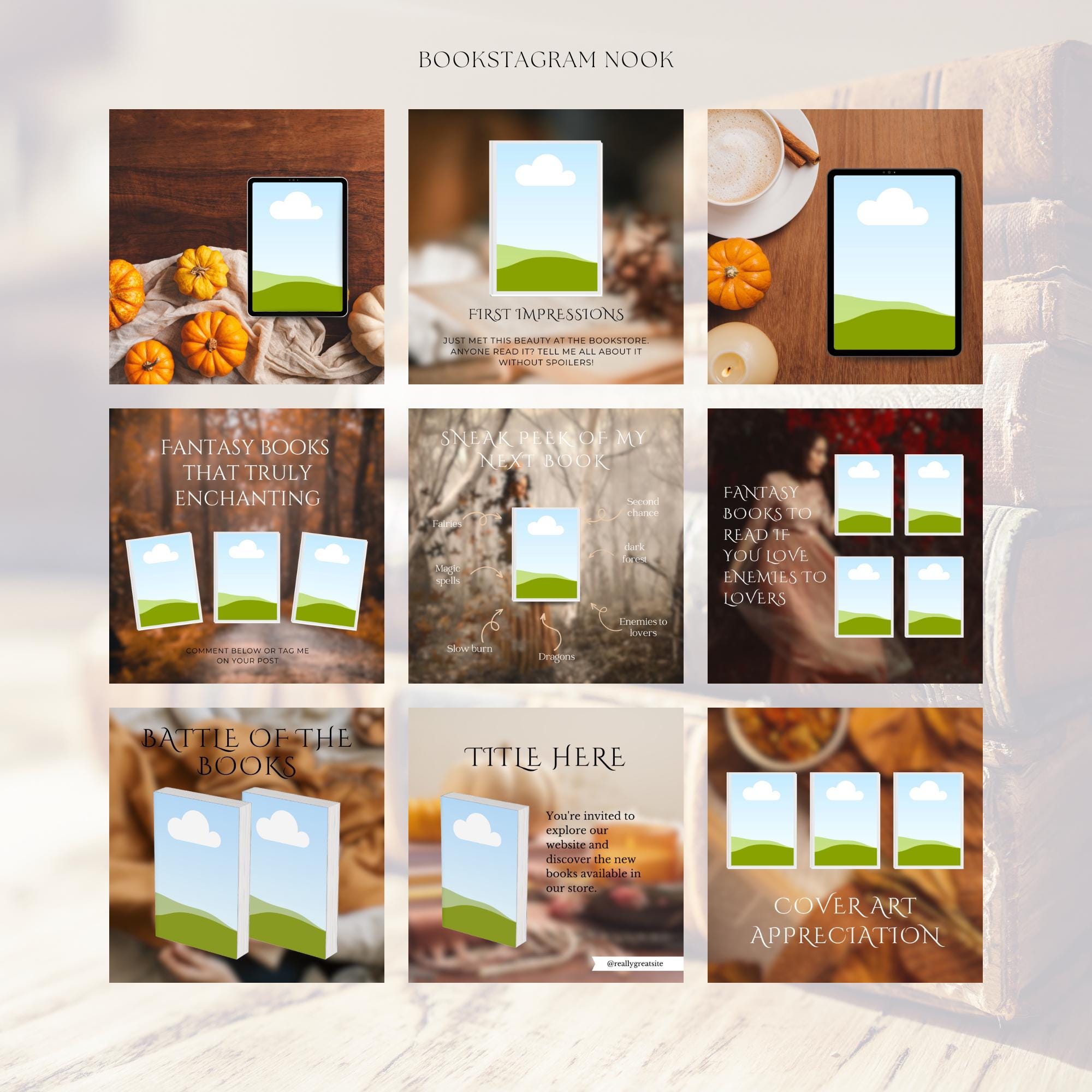 Canva Book Mockups, Book Cover Mock up Template, Author Flatlays, Canva ...