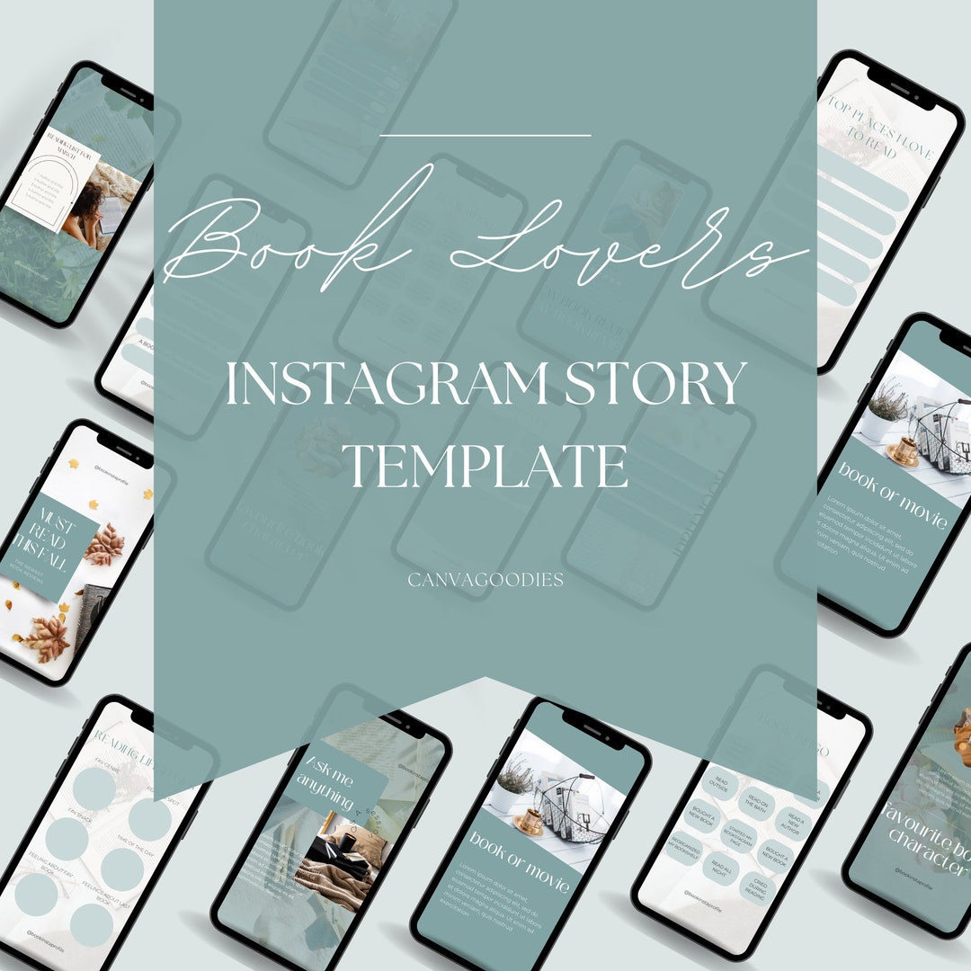 35 Bookstagram Insta Story Template, 30 Highlight Cover, Book Instagram ...
