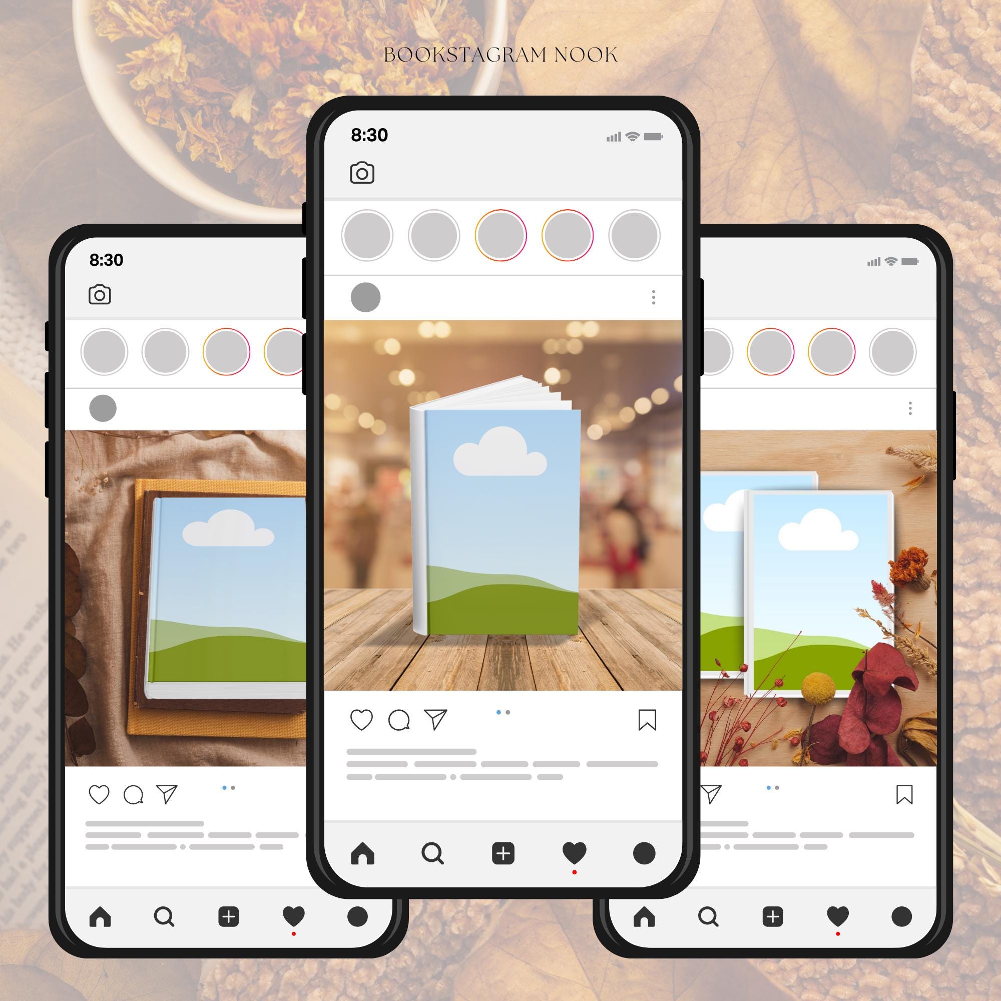 Canva Book Mockups, Book Cover Mock up Template, Author Flatlays, Canva ...