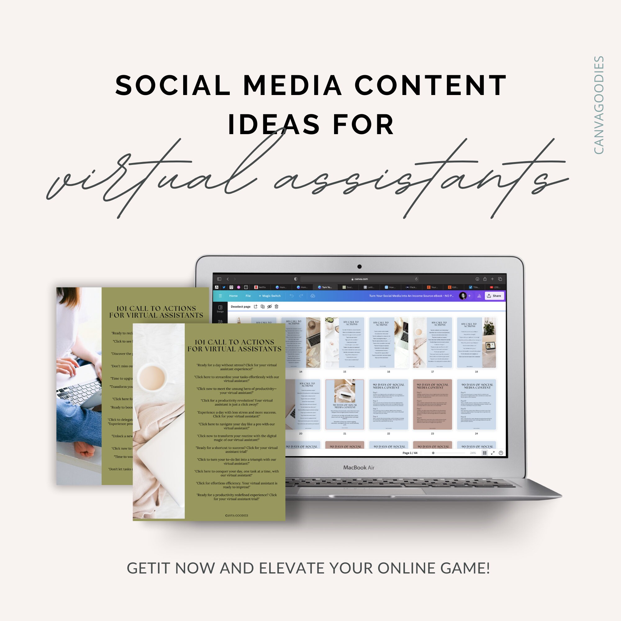 Virtual Assistant Social Media Guide, Engaging Hook Ideas, Captivating ...