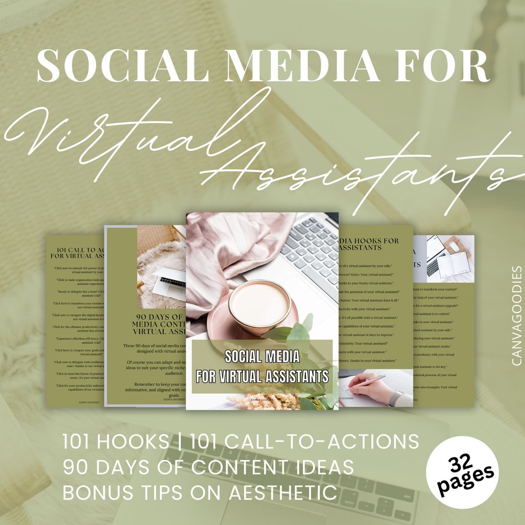 Virtual Assistant Social Media Guide, Engaging Hook Ideas, Captivating ...