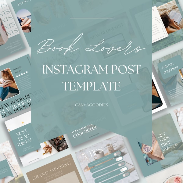 Bookish Instagram Template - Etsy