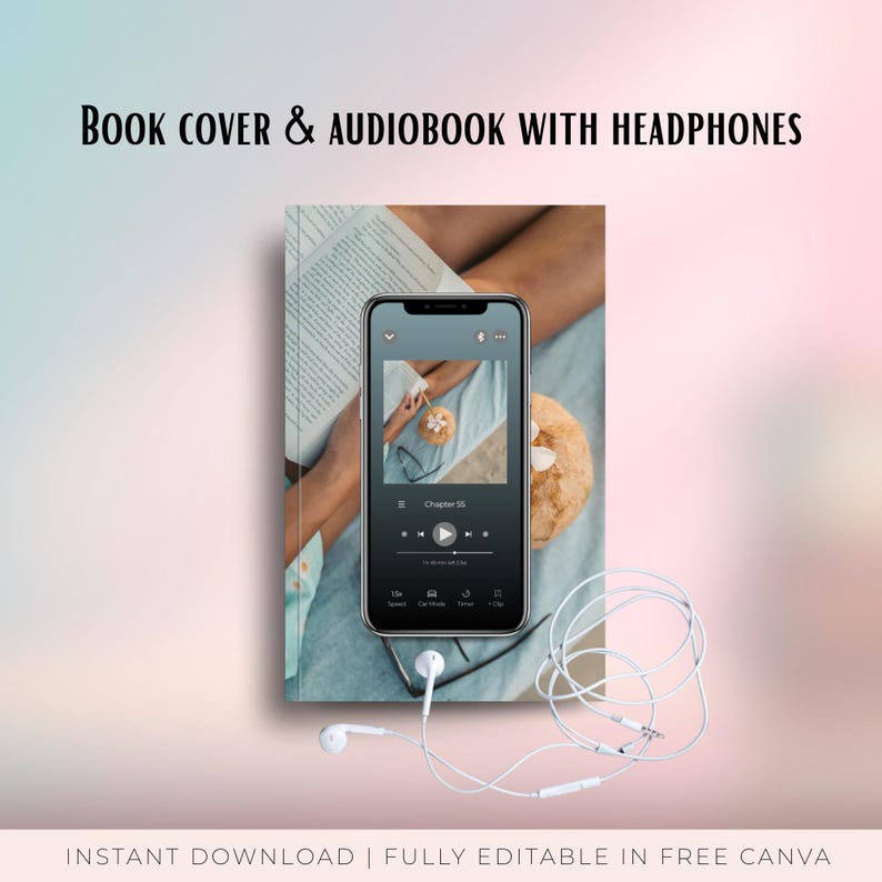 2026 Bookstagram Audiobook Mockup Templates, Bookish Accessories (canva ...
