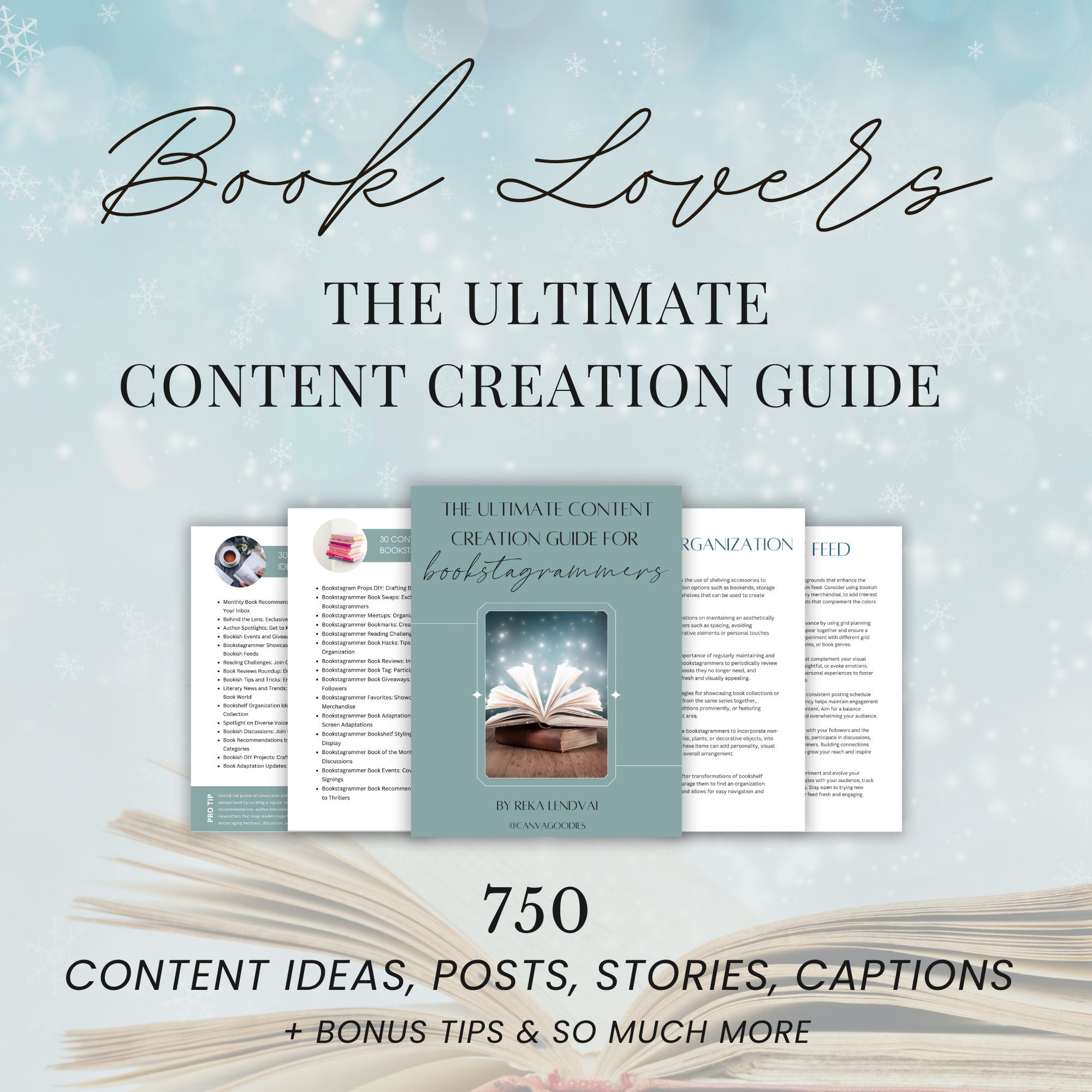 Bookstagrammer Content Creation Guide, Book Marketing Tips and Captions ...