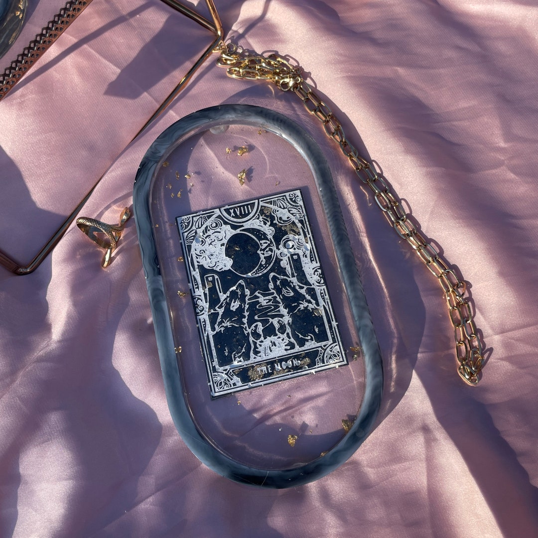 Tarot Card Oval Tray Epoxy Resin Unique Home Decor Accessories Major ...