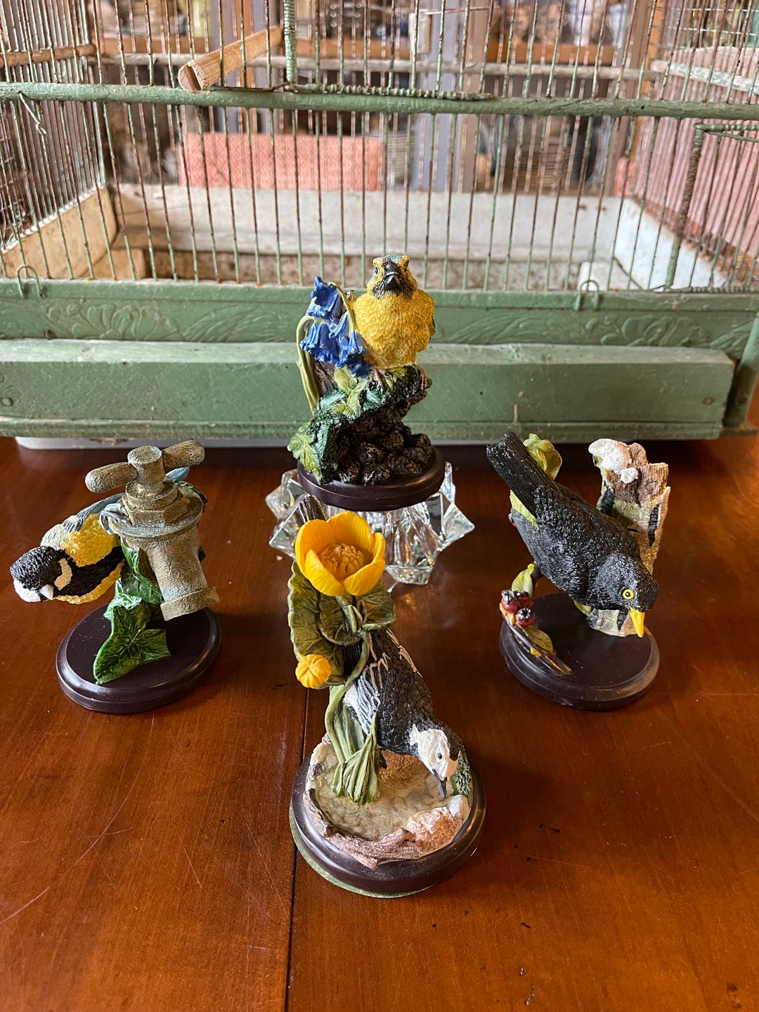 Set De 4 Oiseaux En Miniature, Signés the Country Bird Collection - Etsy