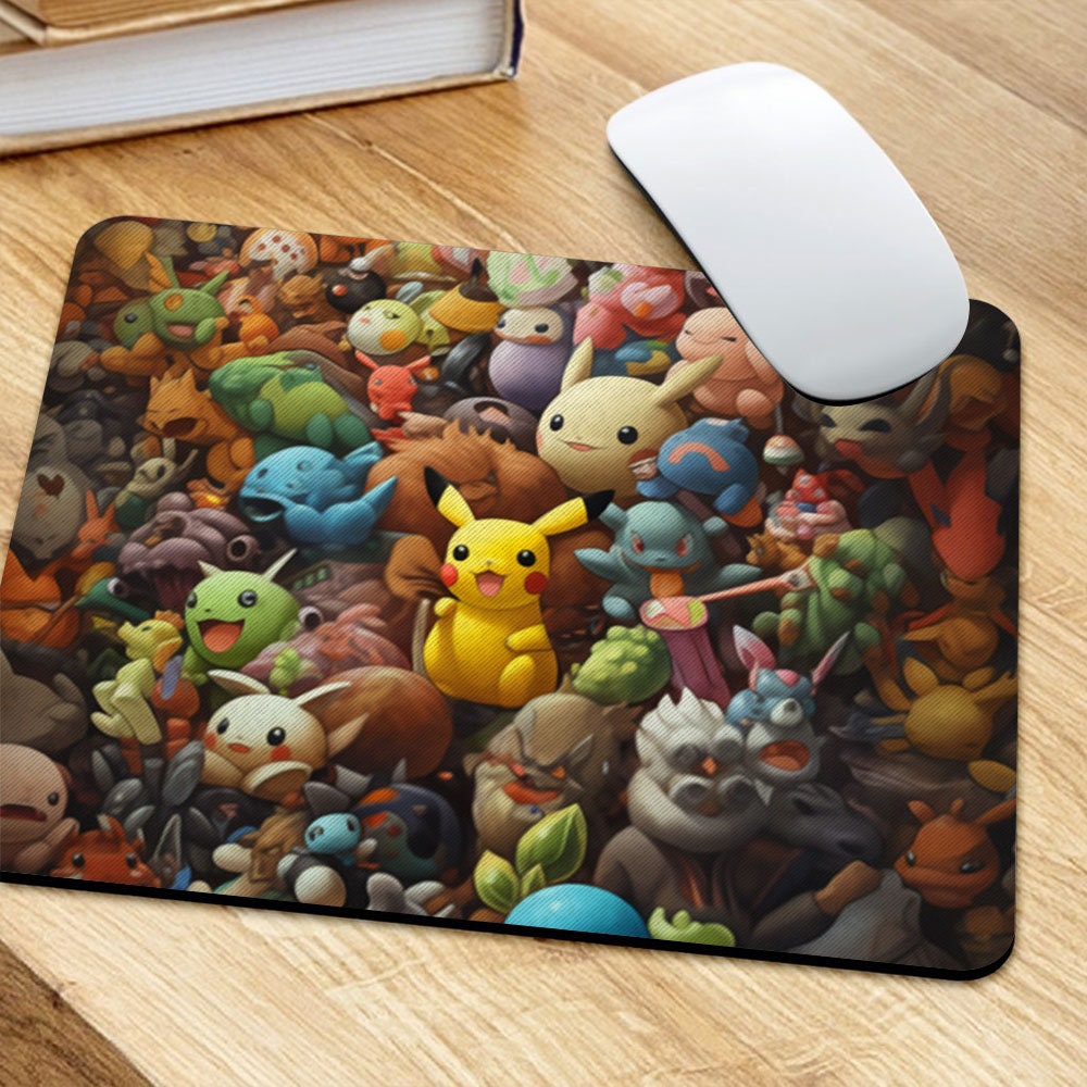 Cute PKM Doodle Mouse pad, Desk Mat Protector, Cute Mouse Pad, Kawai ...