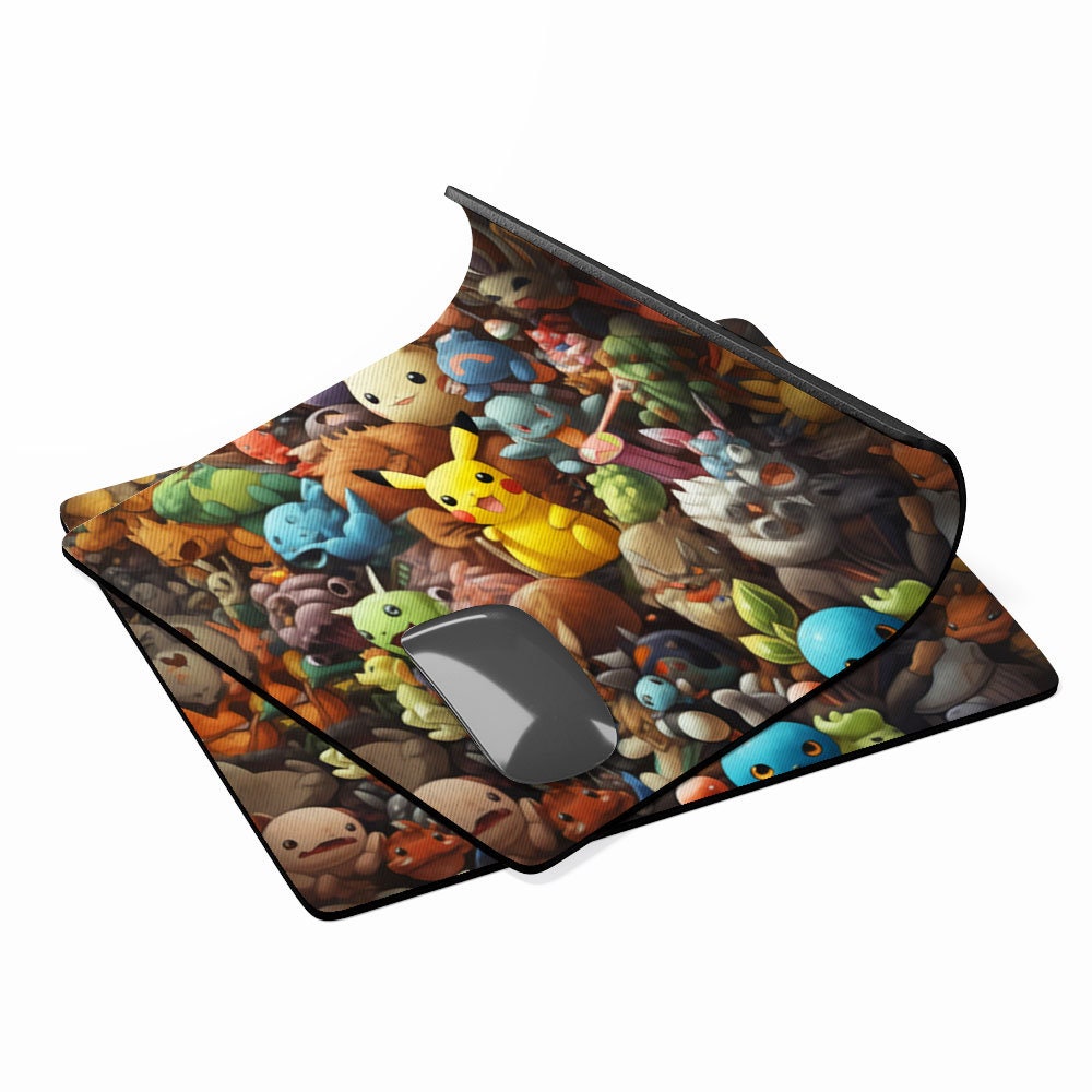 Cute PKM Doodle Mouse pad, Desk Mat Protector, Cute Mouse Pad, Kawai ...