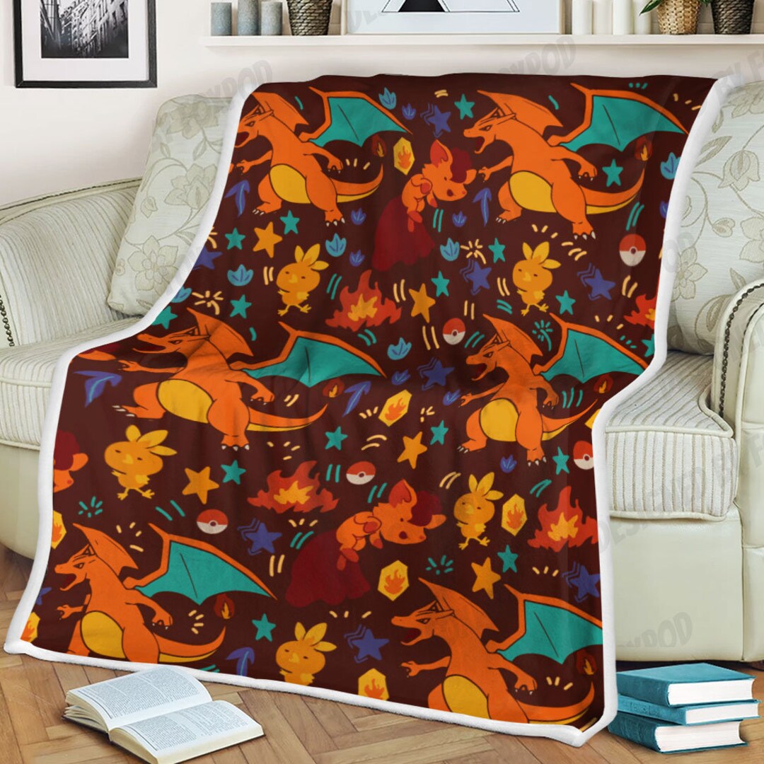 Charizard Fleece Blanket Baby Birthday Gift Home Decor - Etsy