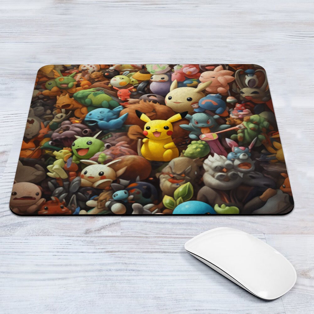 Cute PKM Doodle Mouse pad, Desk Mat Protector, Cute Mouse Pad, Kawai ...