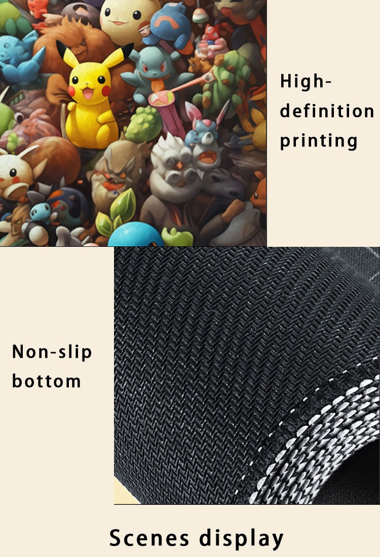 Cute PKM Doodle Mouse pad, Desk Mat Protector, Cute Mouse Pad, Kawai ...