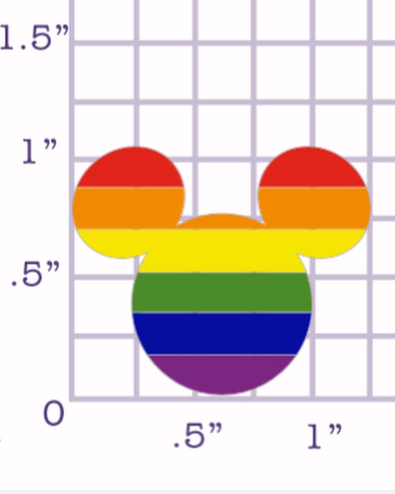 LGBTQ Pride Rainbow Flag Mickey Mouse Enamel Pin - Etsy