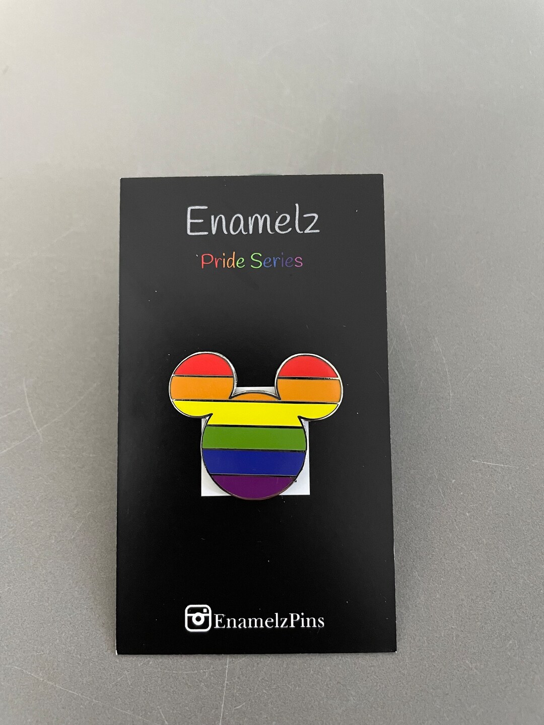 LGBTQ Pride Rainbow Flag Mickey Mouse Enamel Pin - Etsy