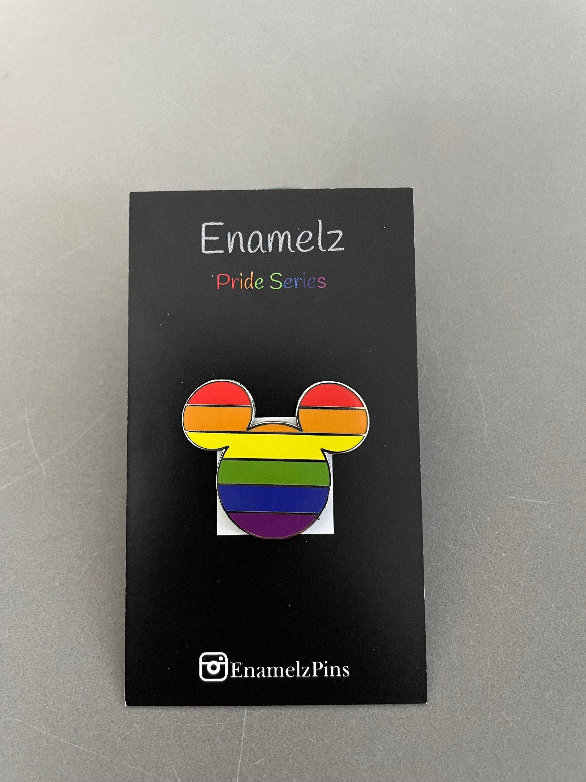 LGBTQ Pride Rainbow Flag Mickey Mouse Enamel Pin - Etsy