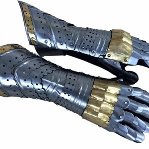Medieval Knight Gauntlet Armor, Cosplay Brass Gothic Gauntlets,sca ...