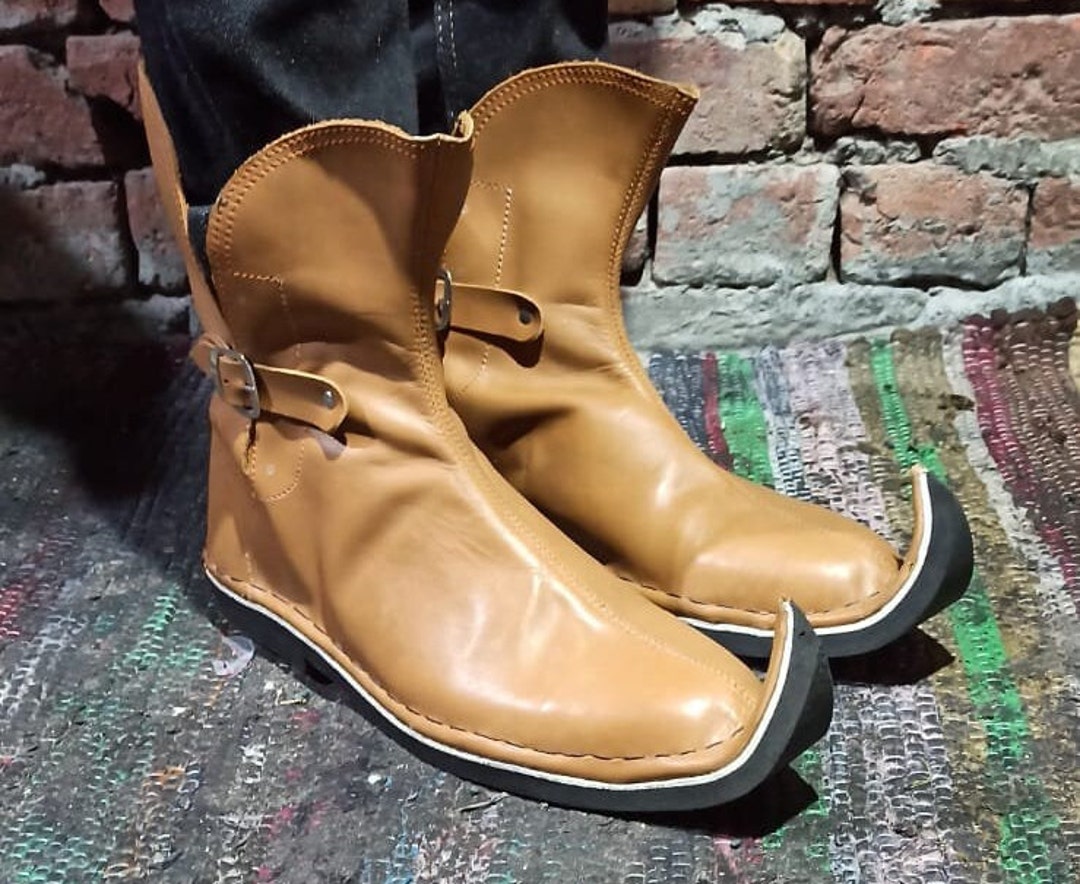 Pointed Boots for Mens Medieval Sca Larp Handmade Poulaines Norman ...