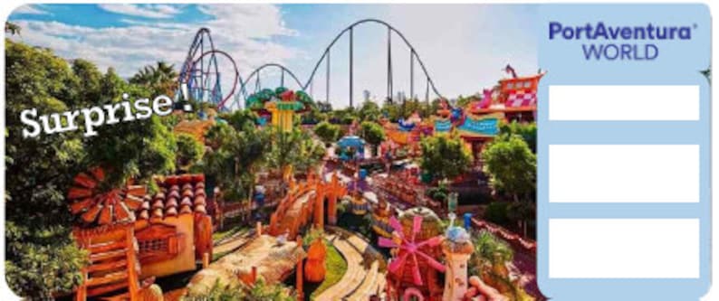 Portaventura World Ticket, Personalized Ticket, Invitation ...