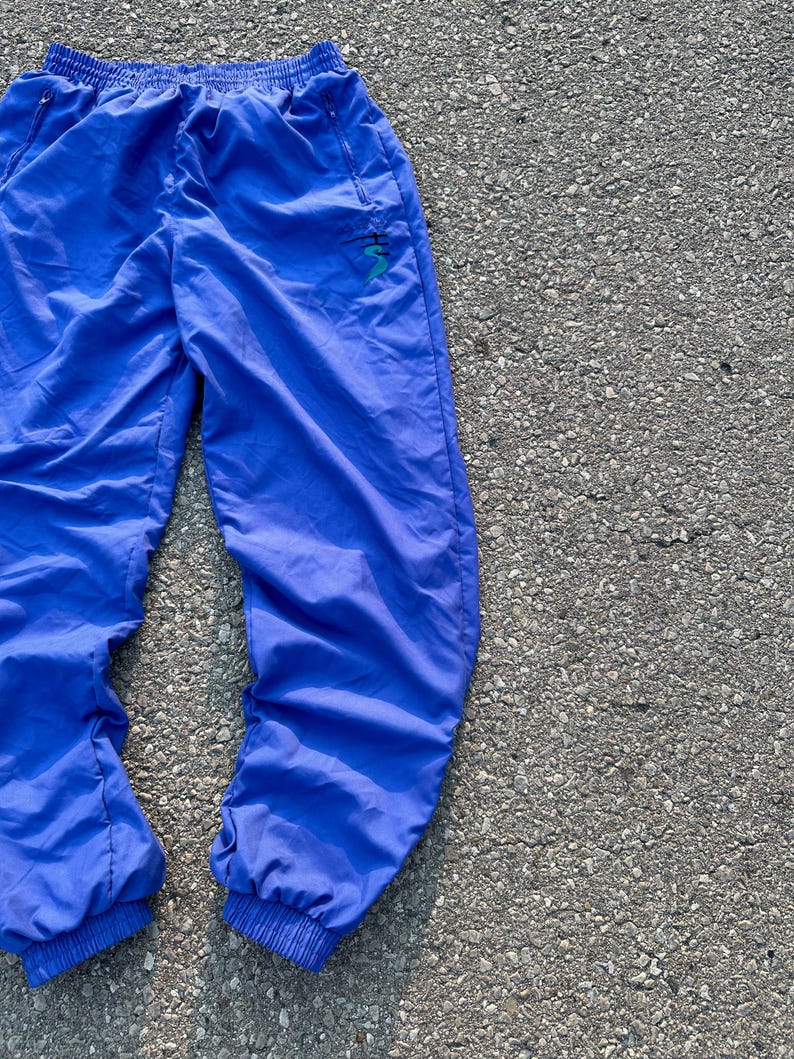 Adidas Nylon Track Pants Purple 80s - Etsy