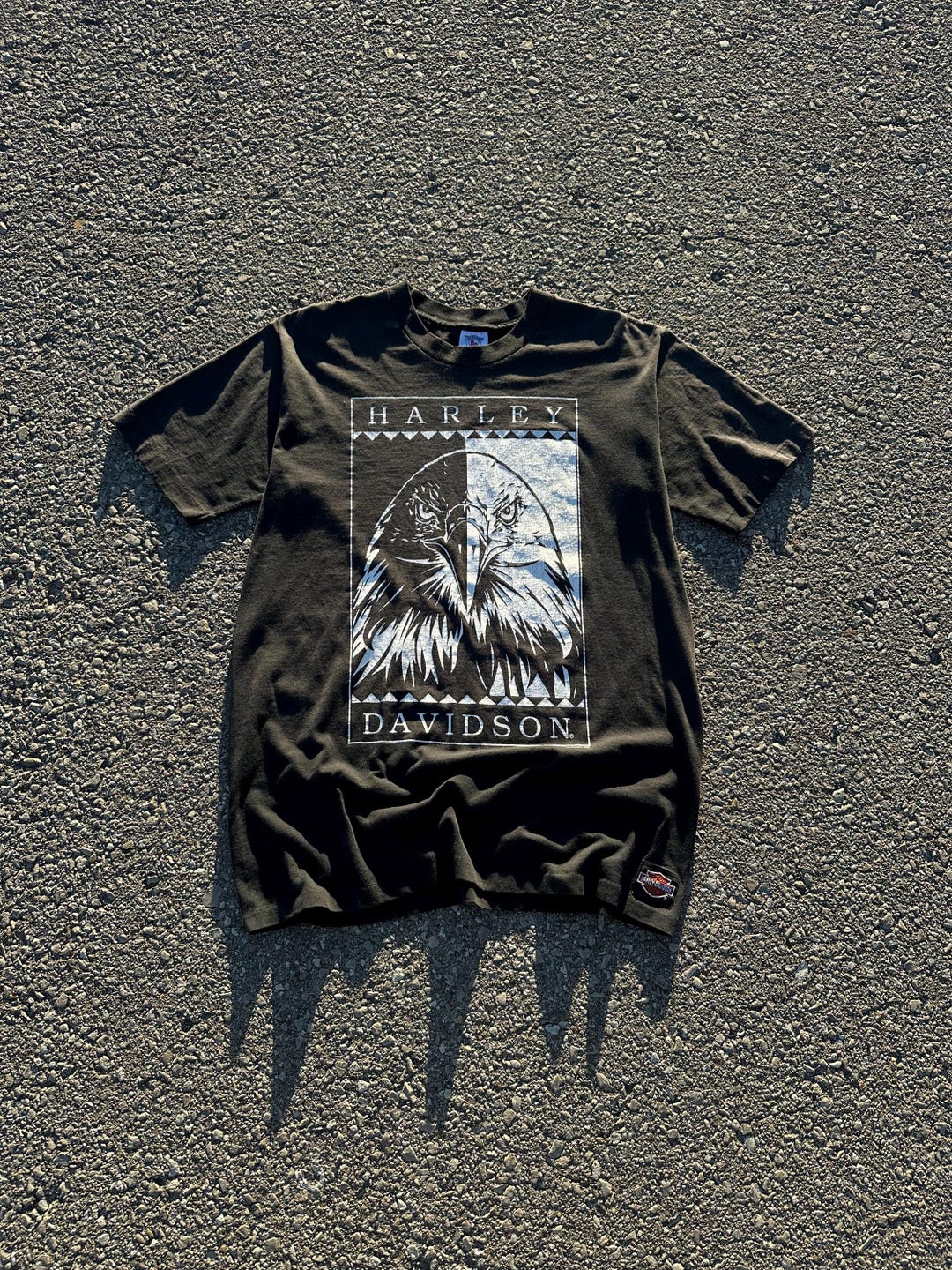 Harley Davidson Faded Eagle 1991 Vintage Tee - Etsy