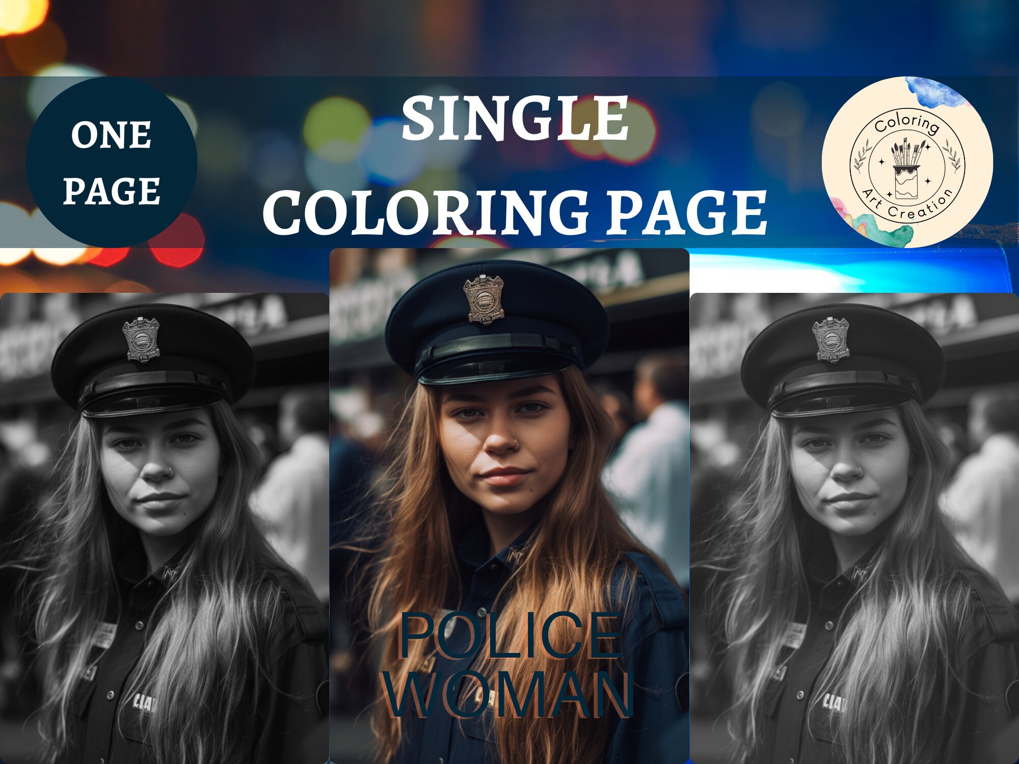 Female Police Officer Coloring Pages