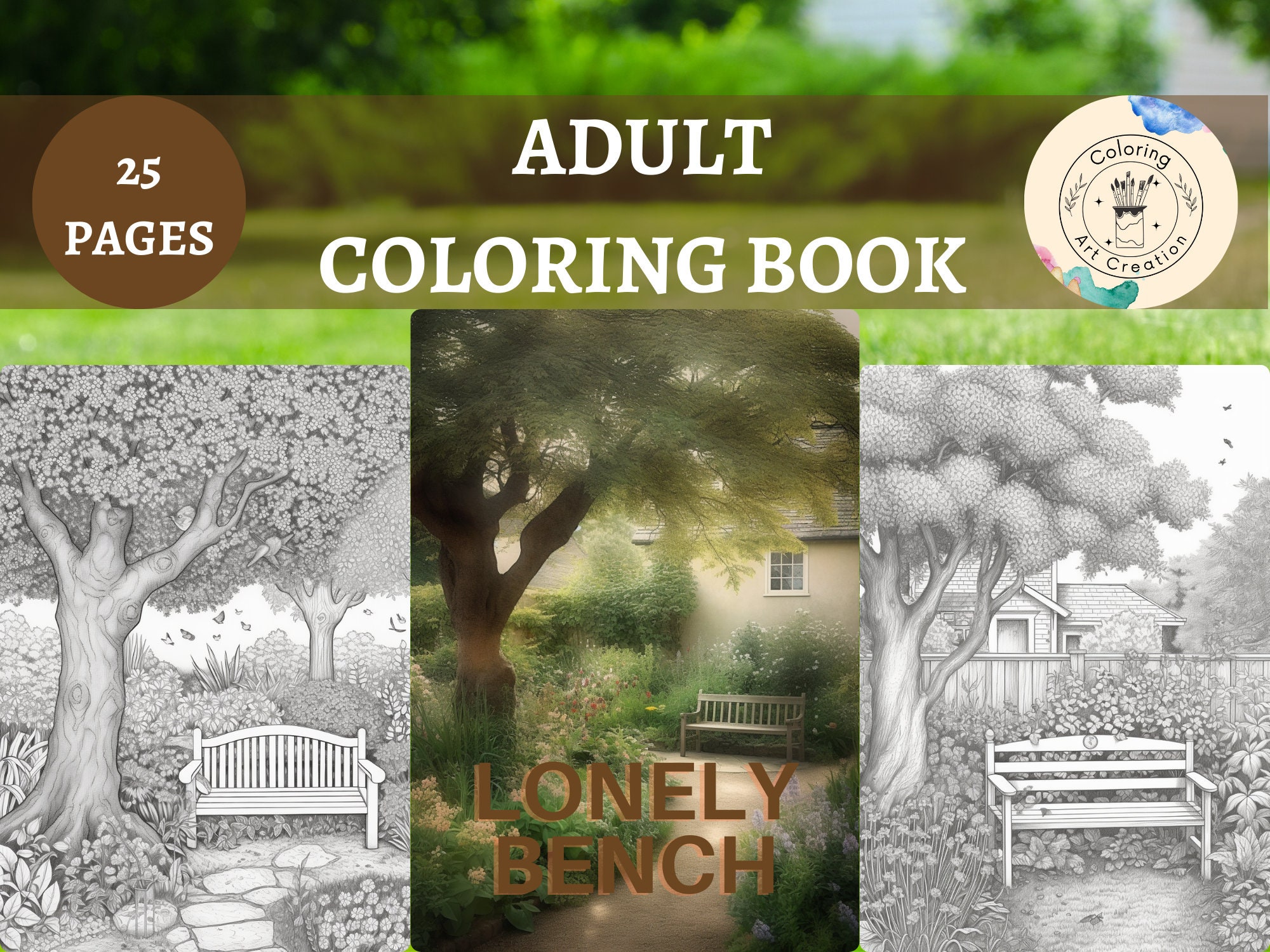 Park Bench Coloring Page