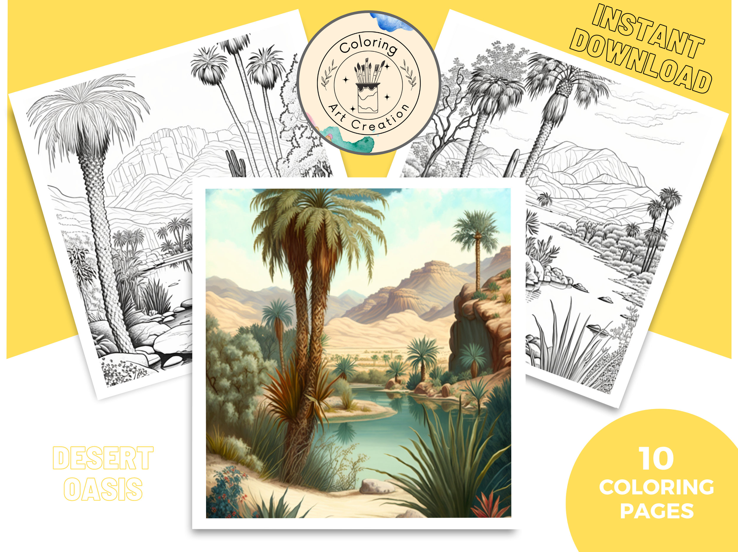 Desert Oasis Coloring Pages