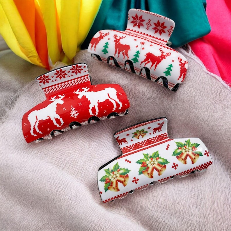 Christmas Special Hair Clip Winter Themed Sparkly Design-winter Tale ...