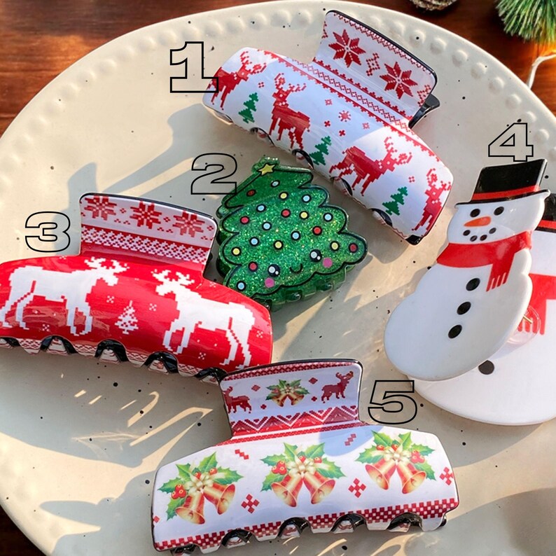Christmas Special Hair Clip Winter Themed Sparkly Design-winter Tale ...