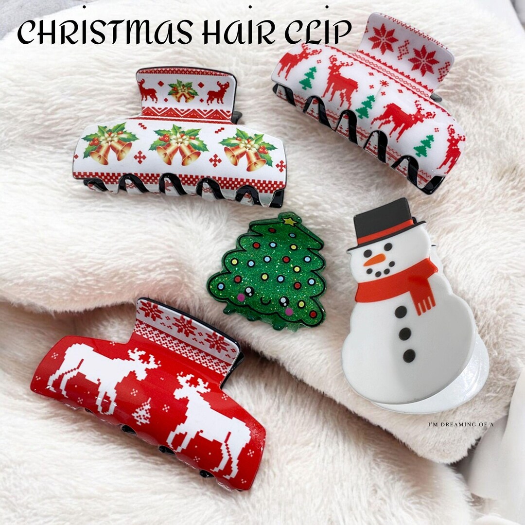 Christmas Special Hair Clip Winter Themed Sparkly Design-winter Tale ...