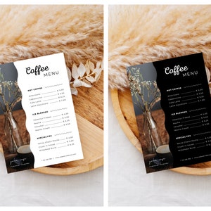 Editable Menu Card Template, Coffee Menu Card, Restaurant Menu ...