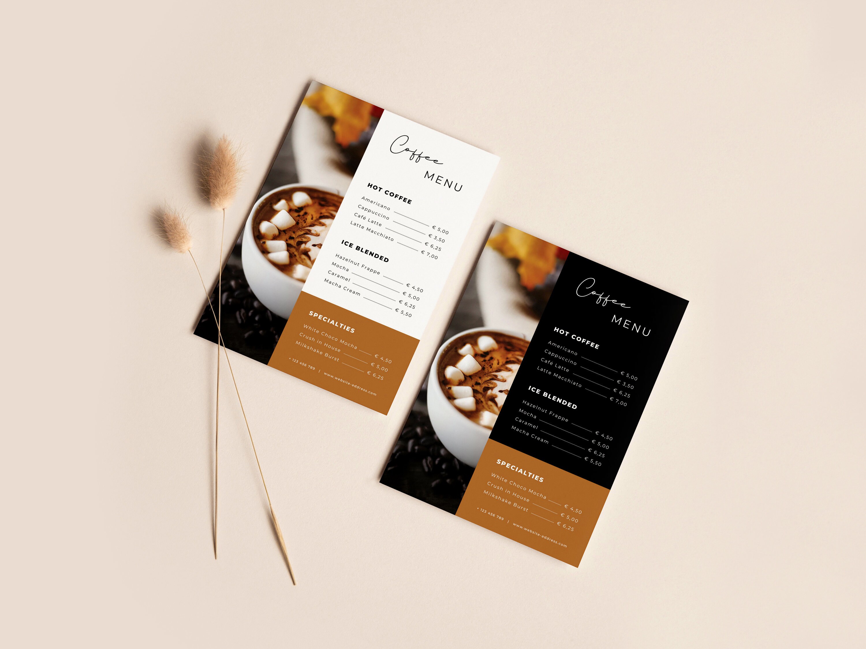 Editable Coffee Menu Card Template, Restaurant Menu, Printable Price ...