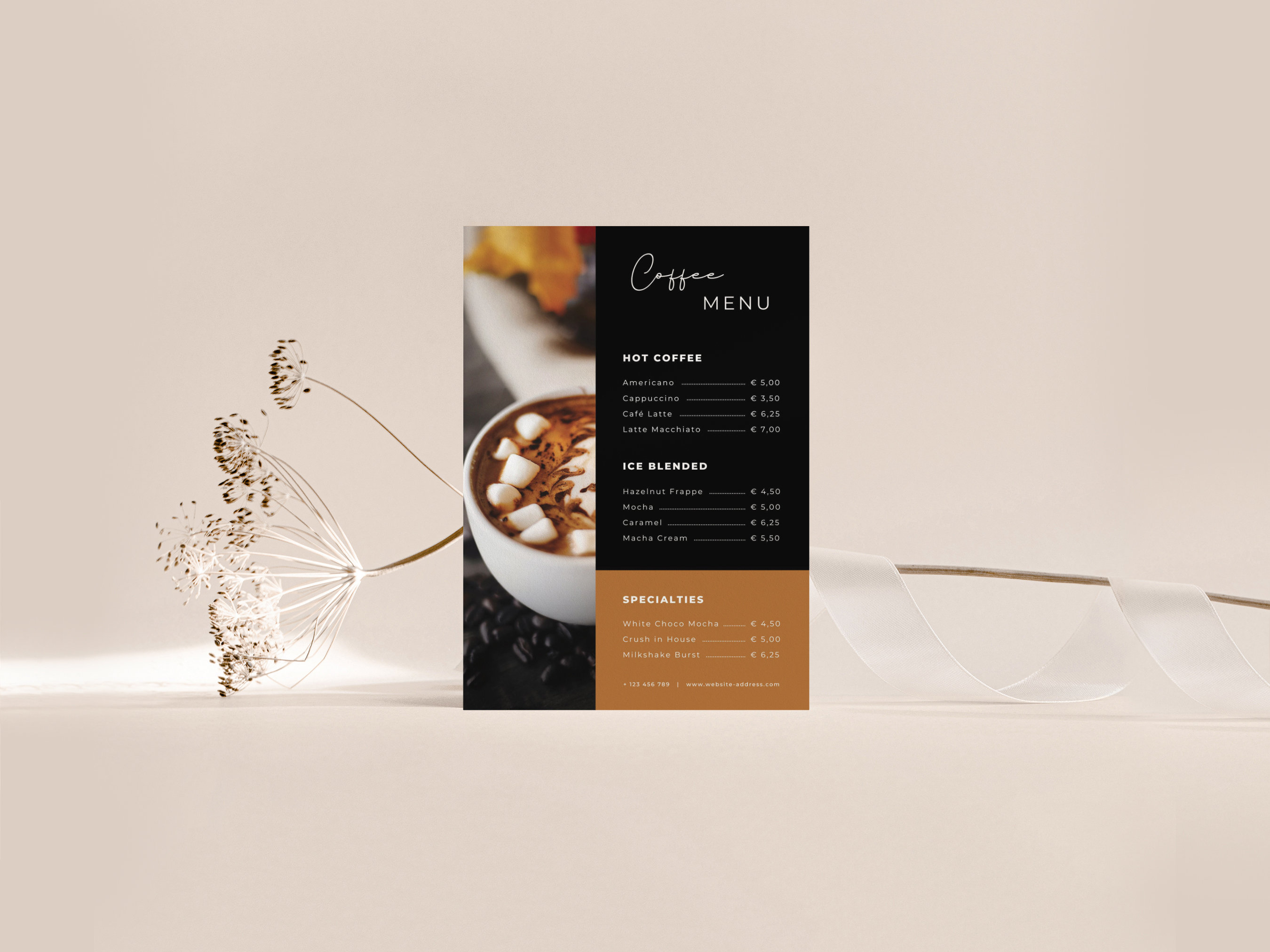 Editable Coffee Menu Card Template, Restaurant Menu, Printable Price ...