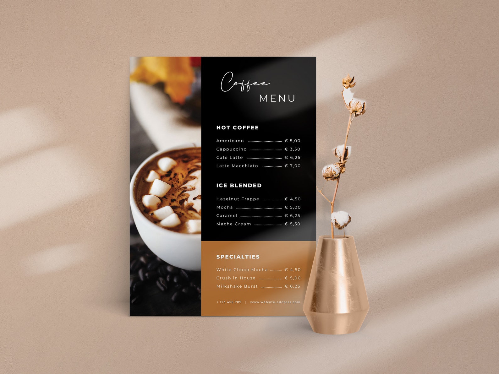 Editable Coffee Menu Card Template, Restaurant Menu, Printable Price ...