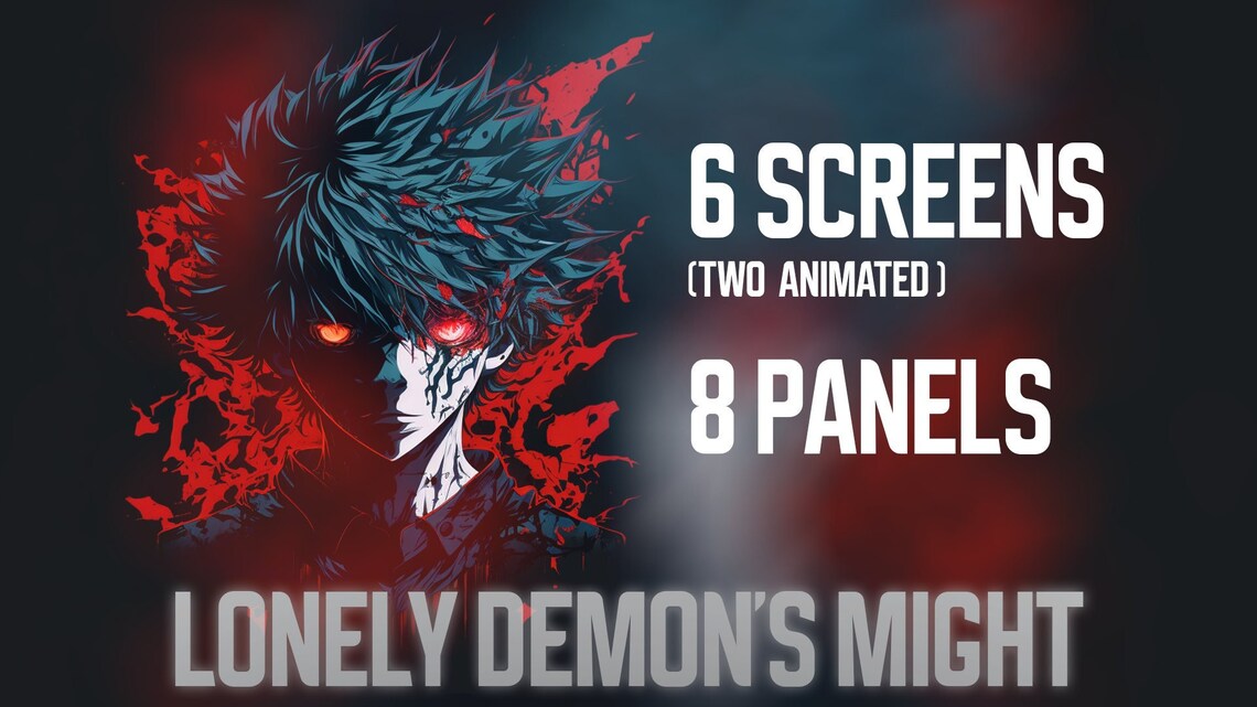 Anime Style Twitch Overlay Lonely Demon's Might Twitch - Etsy