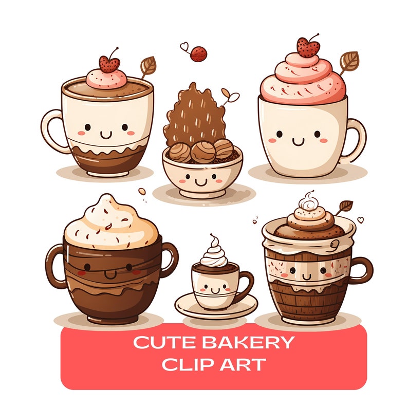 Watercolor CUTE BAKERY Clip Art | Transparent Pngs | Digital Art ...