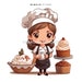 Watercolor CUTE BAKERY Clip Art Transparent Pngs Digital Art Instant ...